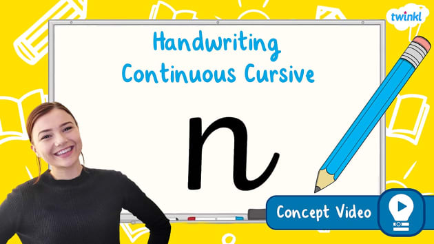 FREE! - The Letter 'n' | Cursive Handwriting Concept Video