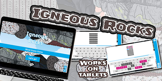 Igneous Rocks Interactive Word Guess Game