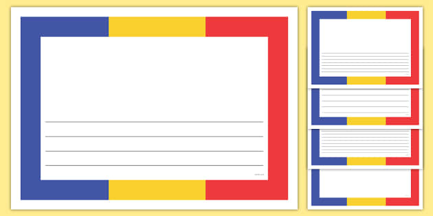 Romania Flag Page Border Pack - Romania Flag Page Border pack