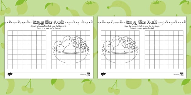 Copy the Fruit Worksheet (teacher made) - Twinkl