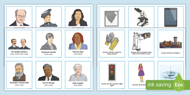 Scientists and Inventors Matching Cards (teacher made)