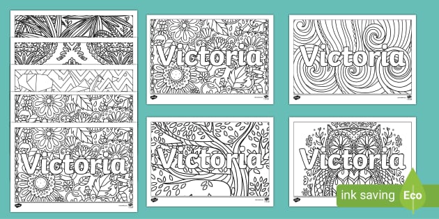 FREE! - Victoria Mindfulness Name Colouring Activity FREE! - Victoria Mindfulness Name Colouring Activity