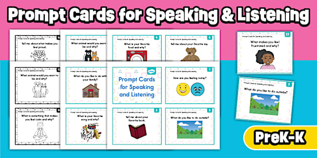 Oral Language Prompt Cards for Speaking and Listening