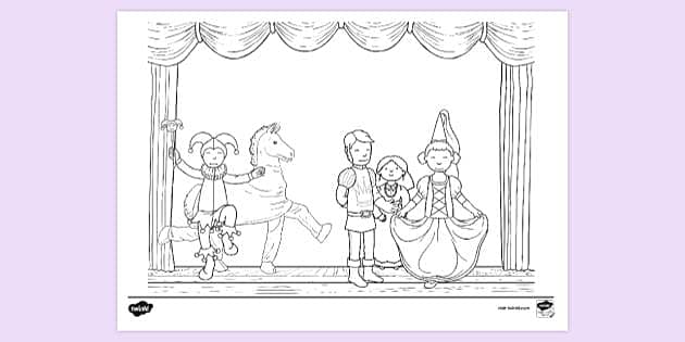 FREE! - Pantomime Colouring Page | Colouring Sheets - Twinkl