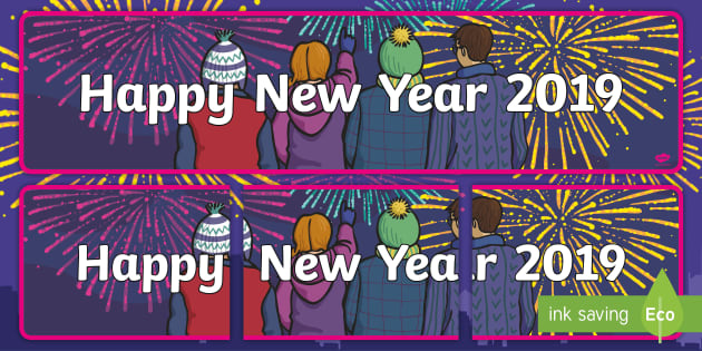 Happy New Year 2019 Banner - new years, 2019 new year, new year's eve