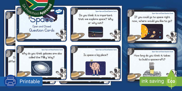 Space: Open and Closed Question Cards - Twinkl