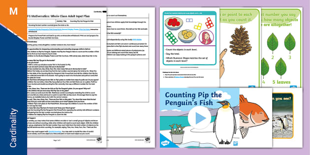 EYFS Maths: Counting Pip the Penguin's Fish Adult Input Plan