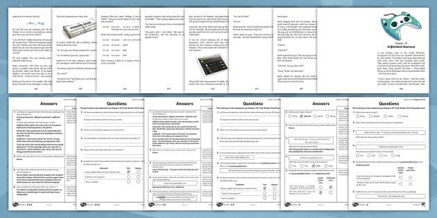 KS2 Fantasy Gaming Adventure Story Differentiated Reading Comprehension