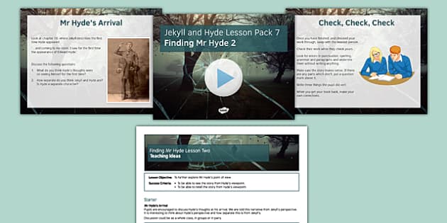 GCSE Jekyll and Hyde Lesson Pack 7: Finding Mr Hyde 2 (post reading)