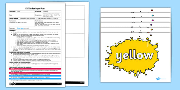 EYFS Colour Run Adult Input Plan and Resource Pack - Twinkl