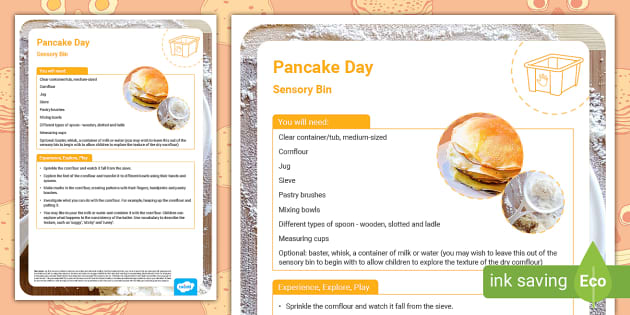 Pancake Day Sensory Bin | Twinkl - Twinkl