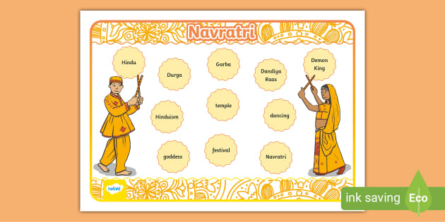 Navratri Word Mat (teacher made) - Twinkl