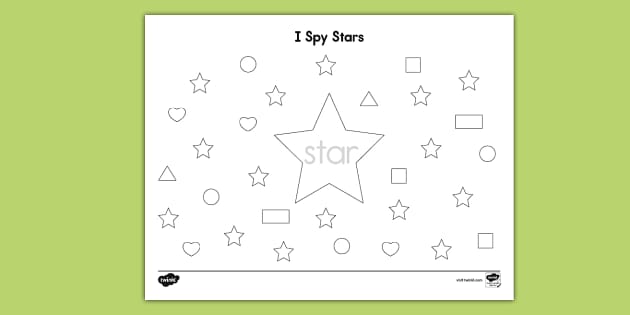 I Spy Stars Worksheet (teacher made) - Twinkl