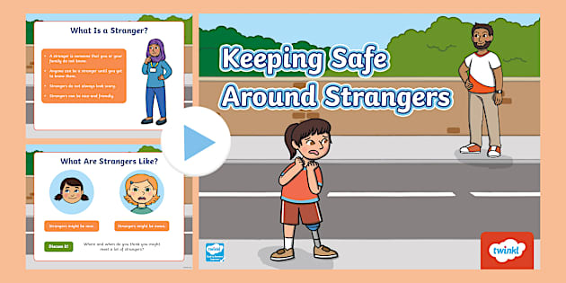 Strangers Child Safety PowerPoint - Parents - EYLF - Twinkl