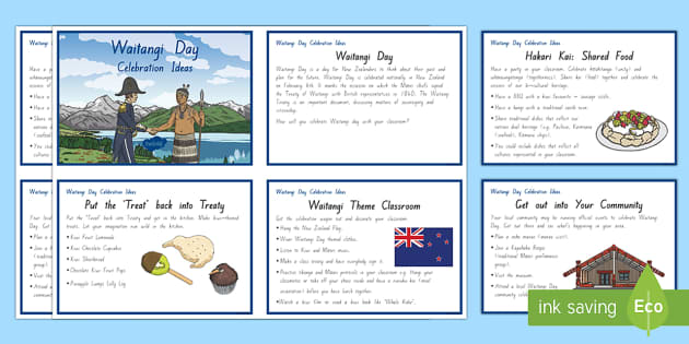 Waitangi Day Celebration Ideas - Twinkl Information Cards