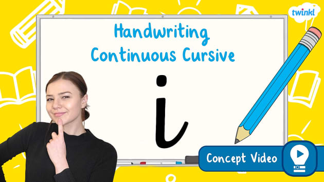 FREE! - The Letter 'i' | Cursive Handwriting Concept Video