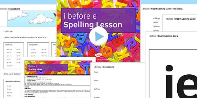 I Before E Resource Pack