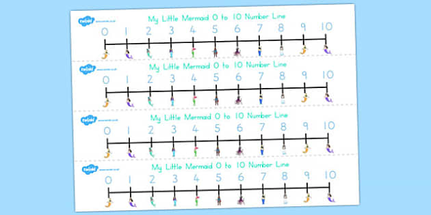 The Little Mermaid Number Lines 0-10 (teacher made)
