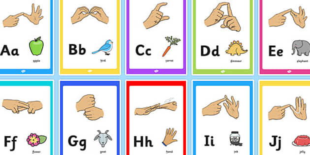 Sign Language Image Display Posters - Primary Resources