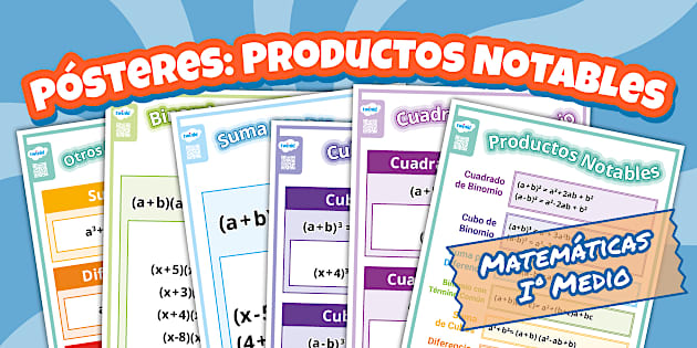 Póster | Productos Notables | Matemática | I° Medio