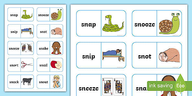 'sn' Sound Dominoes Activity