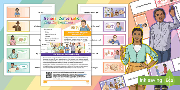 General Conversation Matching Dominoes Game for Learners of EAL