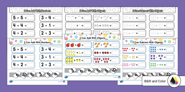 Addition and Subtraction Adapted Work Activities - Twinkl