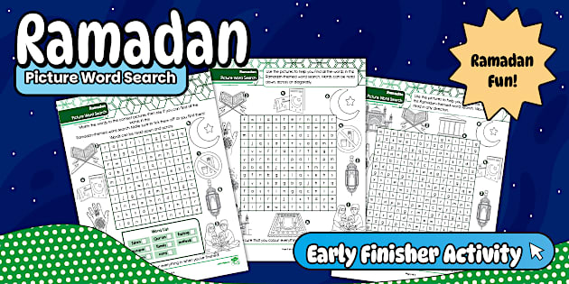 Ramadan Junior Word Search Puzzle Pack