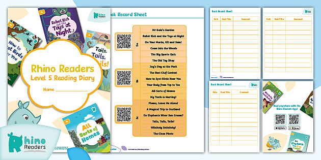 Level 5 Rhino Readers Reading Diary (teacher made) - Twinkl