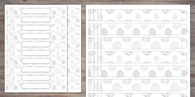 Easter Egg Colouring Wristbands | Twinkl Party - Twinkl