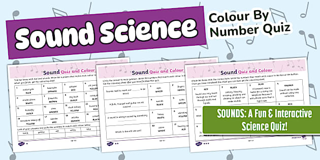 Sound Science Colour By Number Quiz