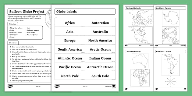 Balloon Globes Project | Geography | Twinkl USA - Twinkl