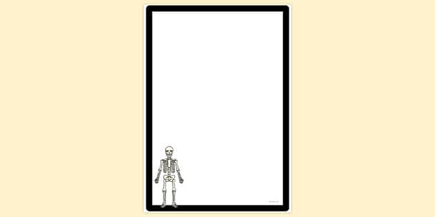 FREE! - Halloween Skeleton Page Border | Page Borders | Twinkl