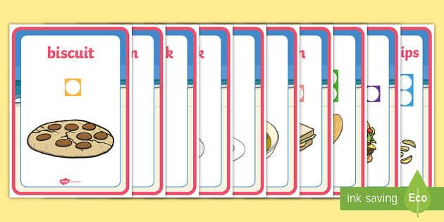 Number Shape Seaside Cafe Food and Drink Display Posters