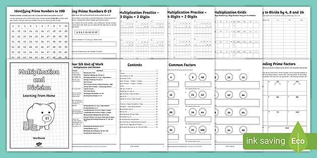 Year 5/6 Multiplication and Division Flexible/Remote Learning Maths ...