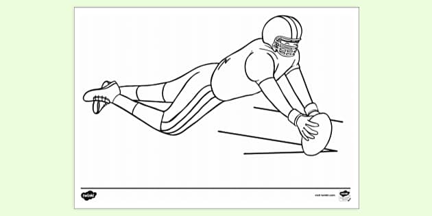FREE! - NFL Colouring Page (teacher made) - Twinkl