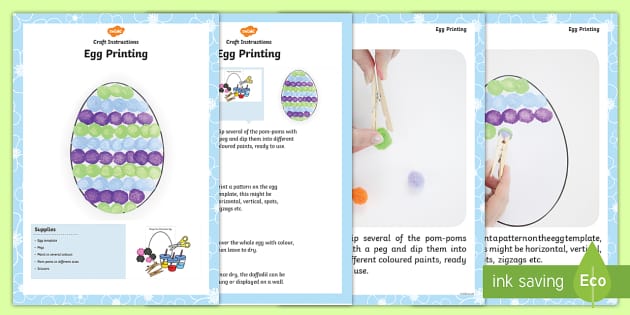 Egg Printing Craft Instructions