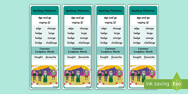 Level 6 / Phase 2 Week 2 Spelling Editable Bookmarks