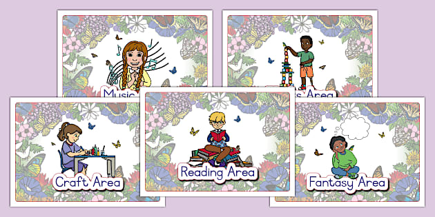 Butterfly Themed Class Area A4 banners (Teacher-Made)