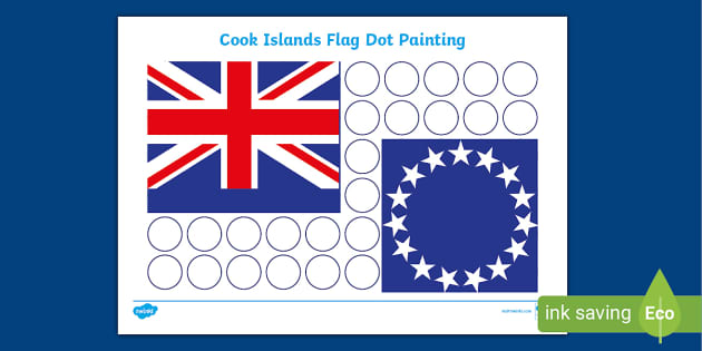 FREE! - Cook Islands Flag Dot Painting Worksheet