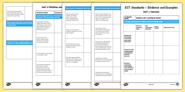 Evidencing ECT Teaching Standards | Trainee Teaching