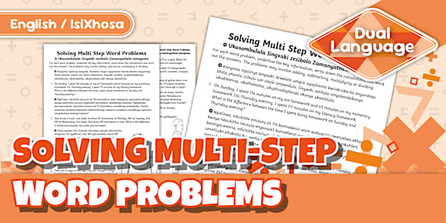 Grade 4 Maths - Term 3 - Solving Multi-Step Word Problems Worksheet