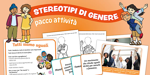 steriotipi di genere per i più piccoli