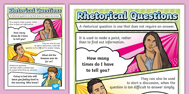 Rhetorical Questions Poster (nauczyciel wykonał) - Twinkl Rhetorical Questions Poster (nauczyciel wykonał) - Twinkl