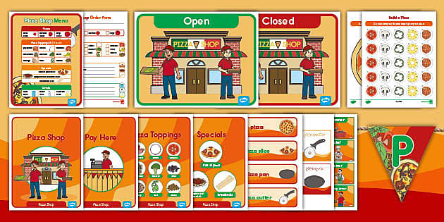 Pizza Shop Dramatic Play Pack (teacher made)