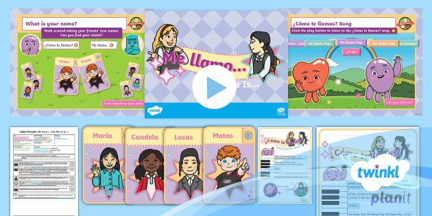 👉 PlanIt KS1 Spanish Lesson: My name is... (teacher made)