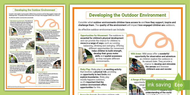 Developing the Outdoor Environment - Twinkl - CPD - EYFS
