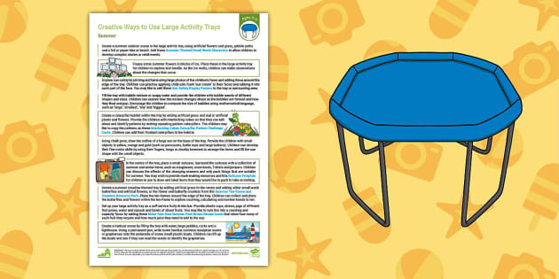 Summer and Seaside Activities for Early Years - Twinkl