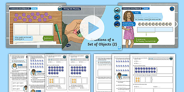 👉 White Rose Compatible Y3 Fractions of a Set of Objects (2)