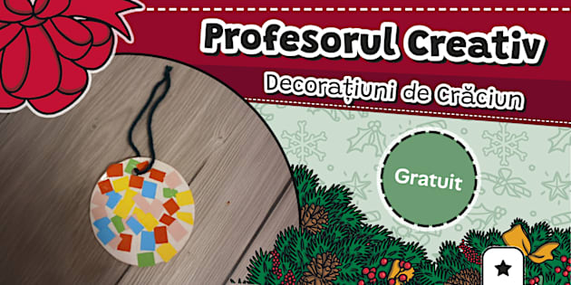 Globuleț pentru brad – Profesorul creativ Twinkl de Crăciun